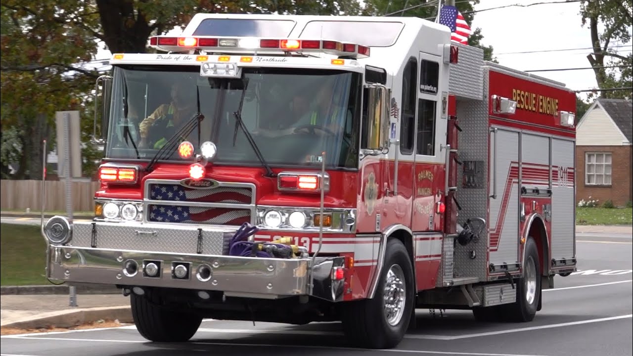 Palmer Municipal Fire Department Rescue Engine 2713 Responding 10/16/24 ...