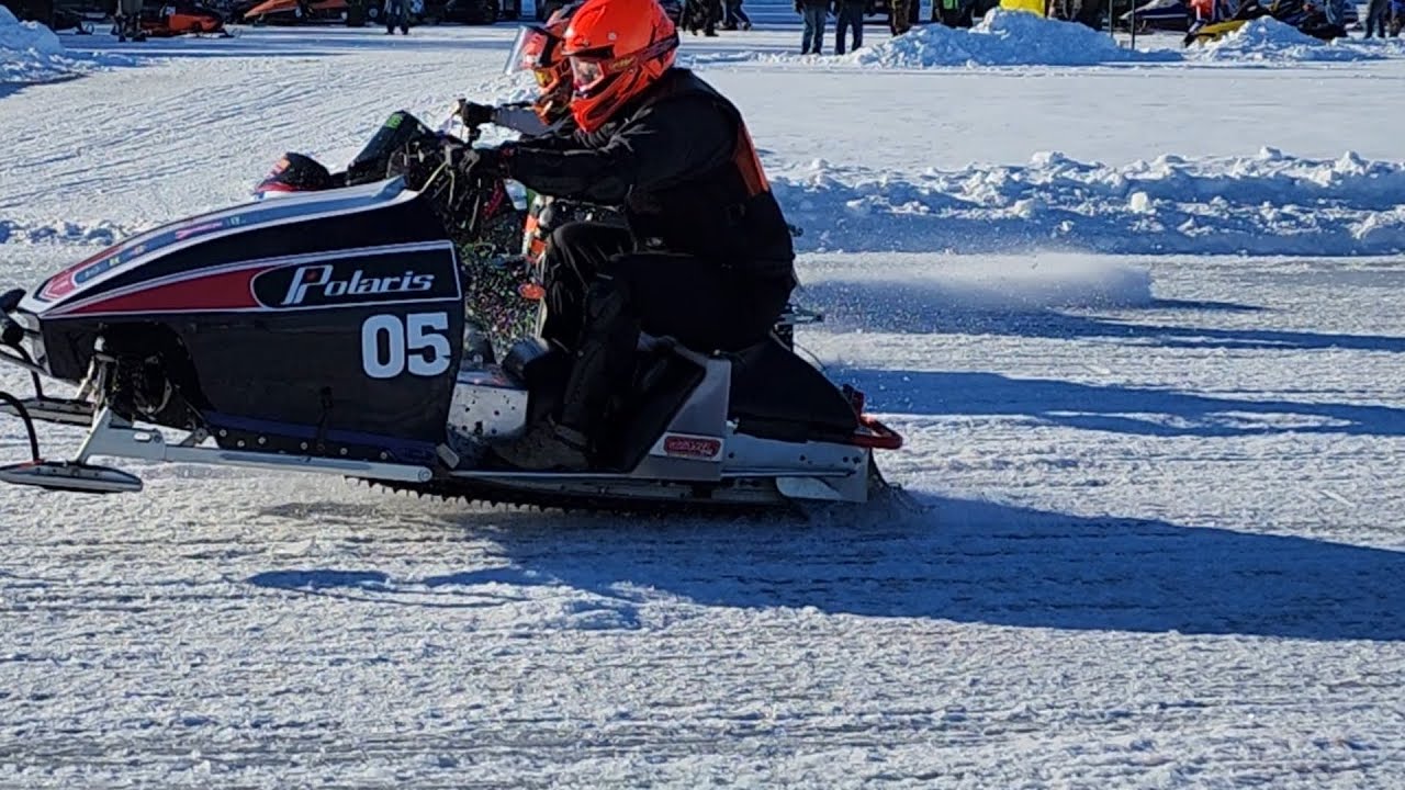 Snowmobile ice oval racing in Maine 2024! polaris Ski doo Arctic Cat ...