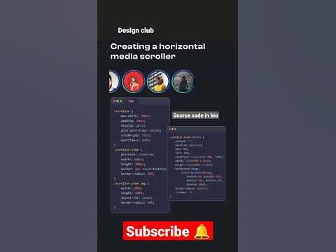 creating a horizontal Social media scroller html css #shorts - YouTube