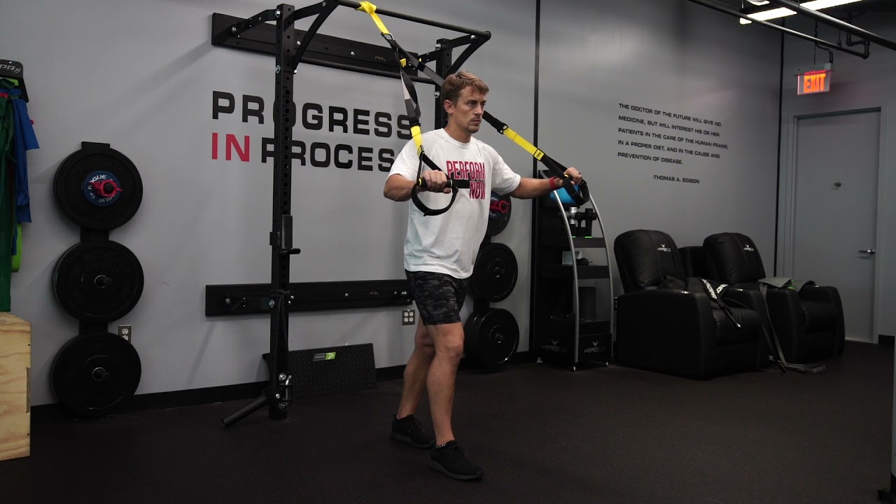 TRX Chest Press (Staggered Stance) - YouTube