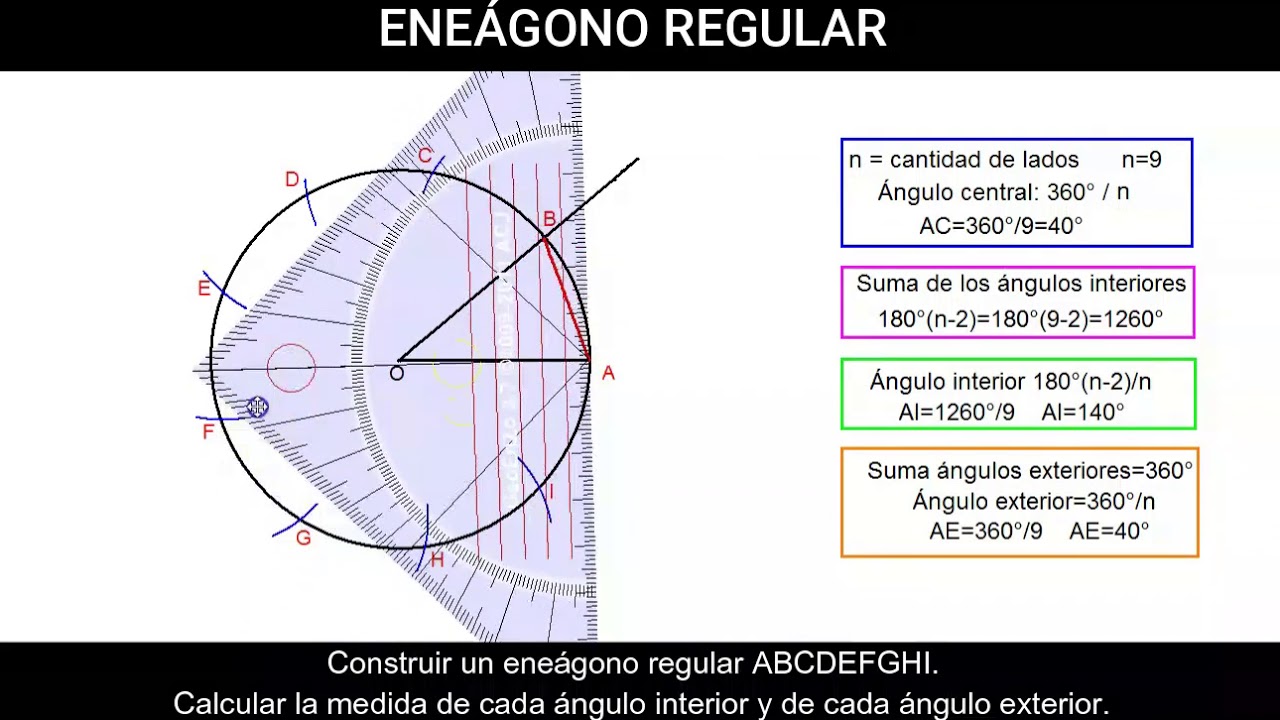 eneágono regular comprimido - YouTube