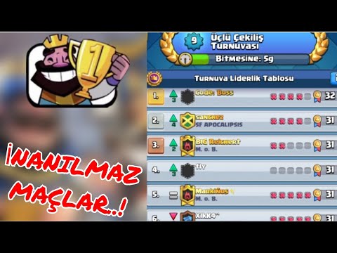 BÖYLE GERİ DÖNÜŞ GÖRMEDİNİZ! ÜÇLÜ ÇEKİLİŞ TURNUVASI! CLASH ROYALE