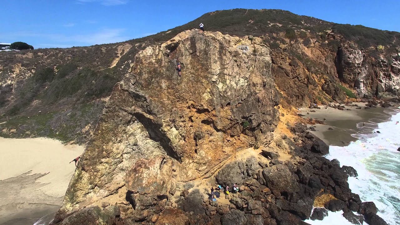point dume rock climbing - YouTube
