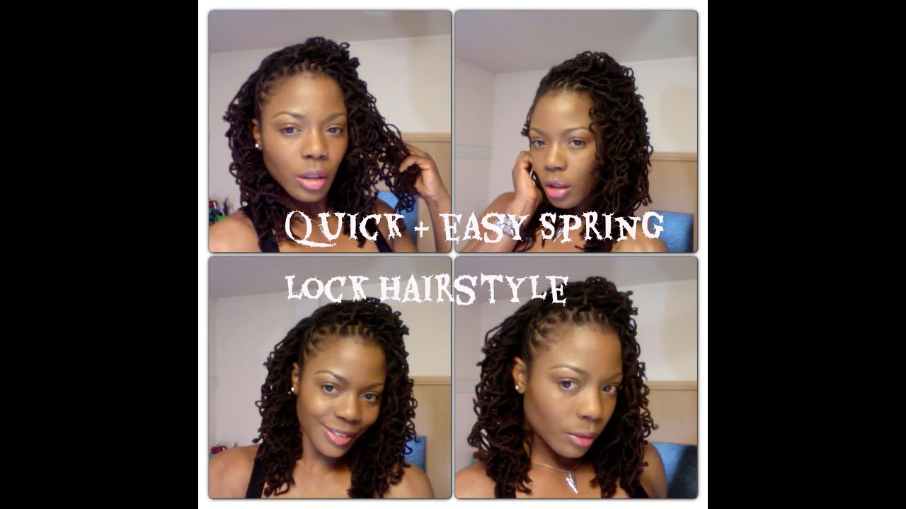 Very Quick & Easy Spring Lock Hairstyle using Old Curls - YouTube