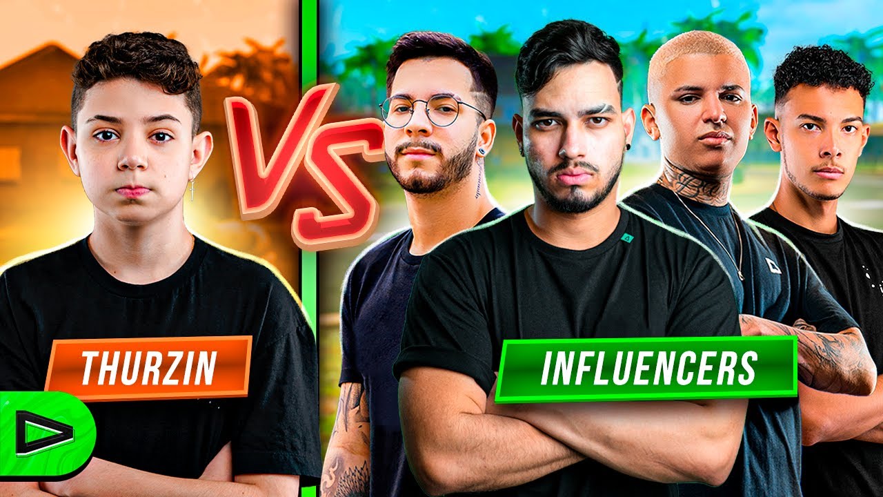 THURZIN VS INFLUENCIADORES NA LOUD FREE FIRE!! - YouTube