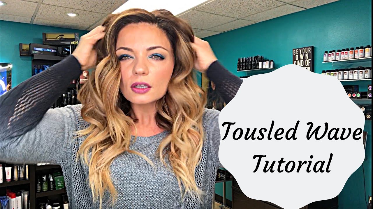 Tousled Waves- hair tutorial for natural looking voluminous waves - YouTube