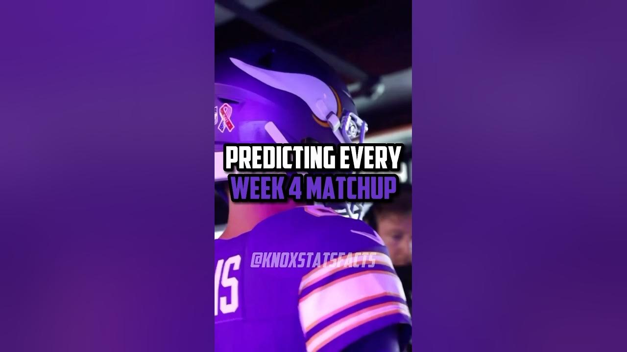 Predicting Every Nfl Week 4 Matchup Youtube