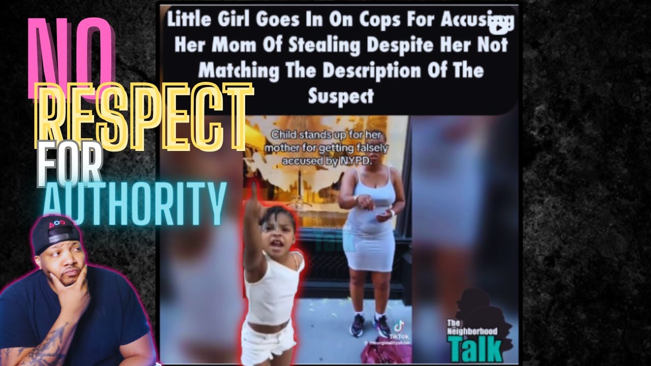 Loud & obnoxious little girl cusses at the cops - YouTube