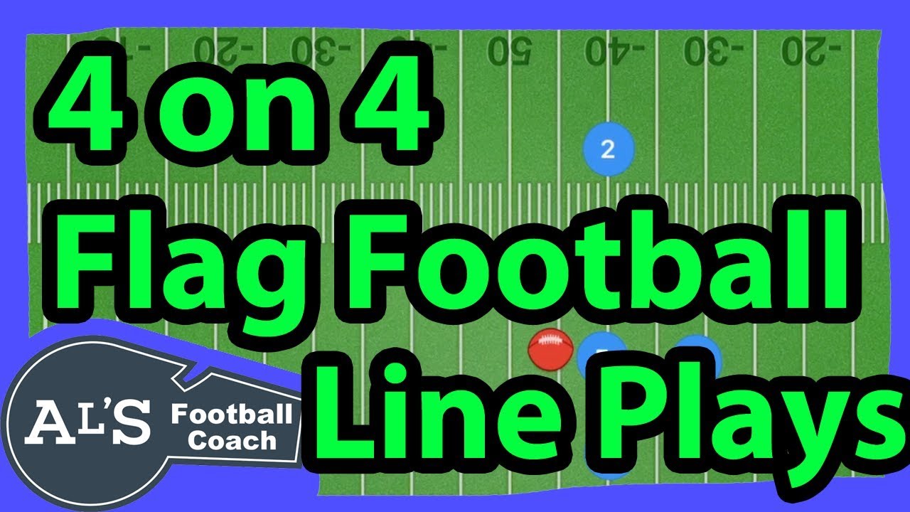 Single Line 4 on 4 Flag Football Plays - YouTube
