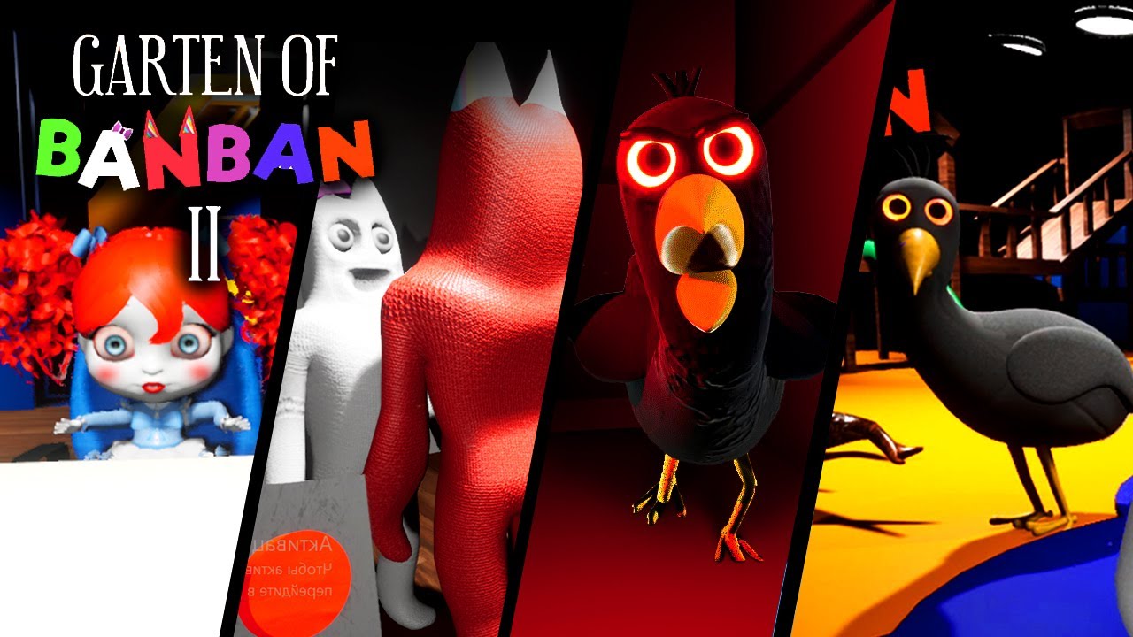 Garten of Banban: Chapter 2 ⚡️ All Bosses (Full Gameplay) ⚡️ Part 4 ...