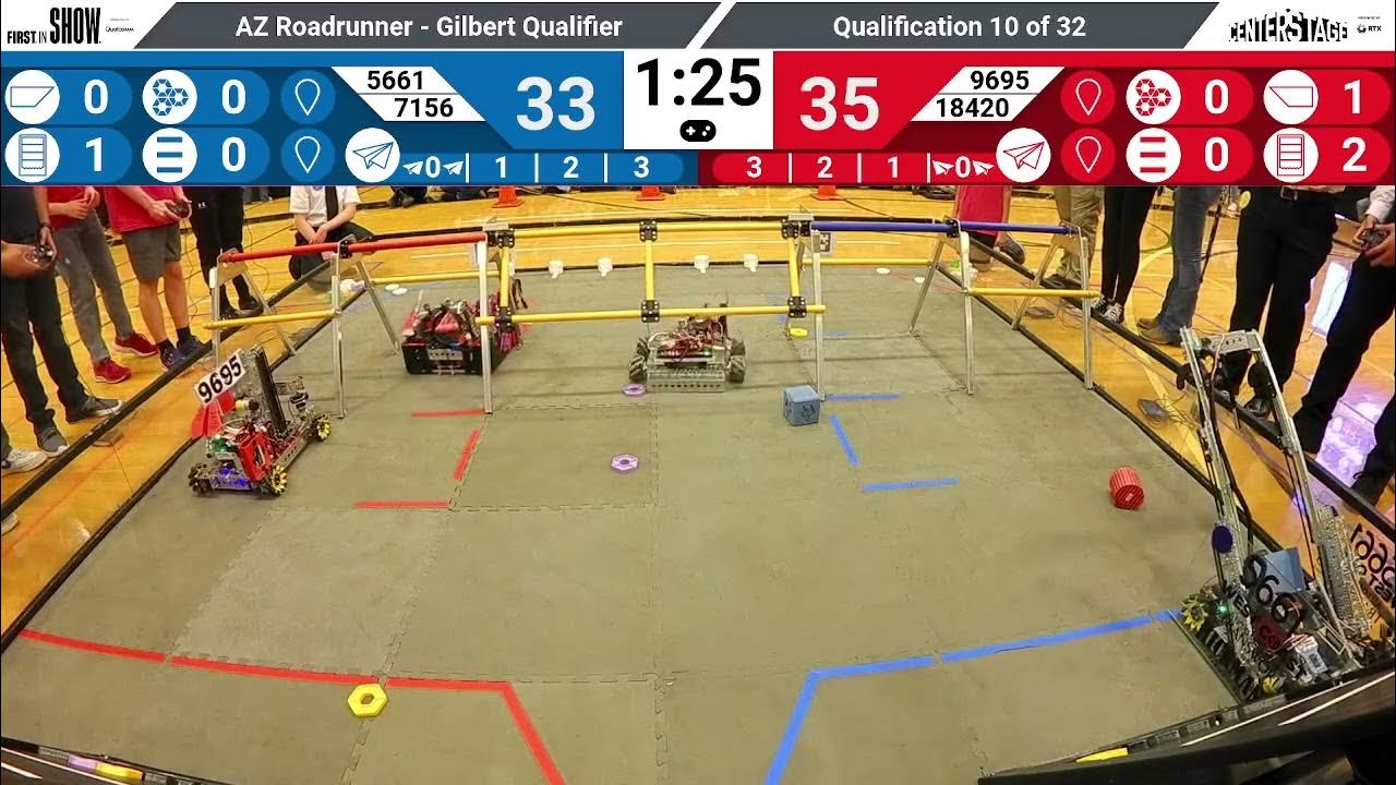 Arizona FIRST Tech Challenge 2023-2024 Roadrunner Qualifier - Q10 - YouTube
