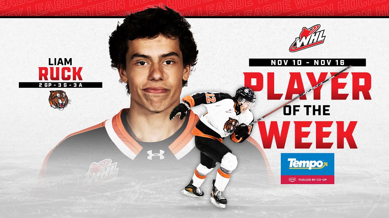 Liam Ruck - Tempo WHL Player of the Week - YouTube