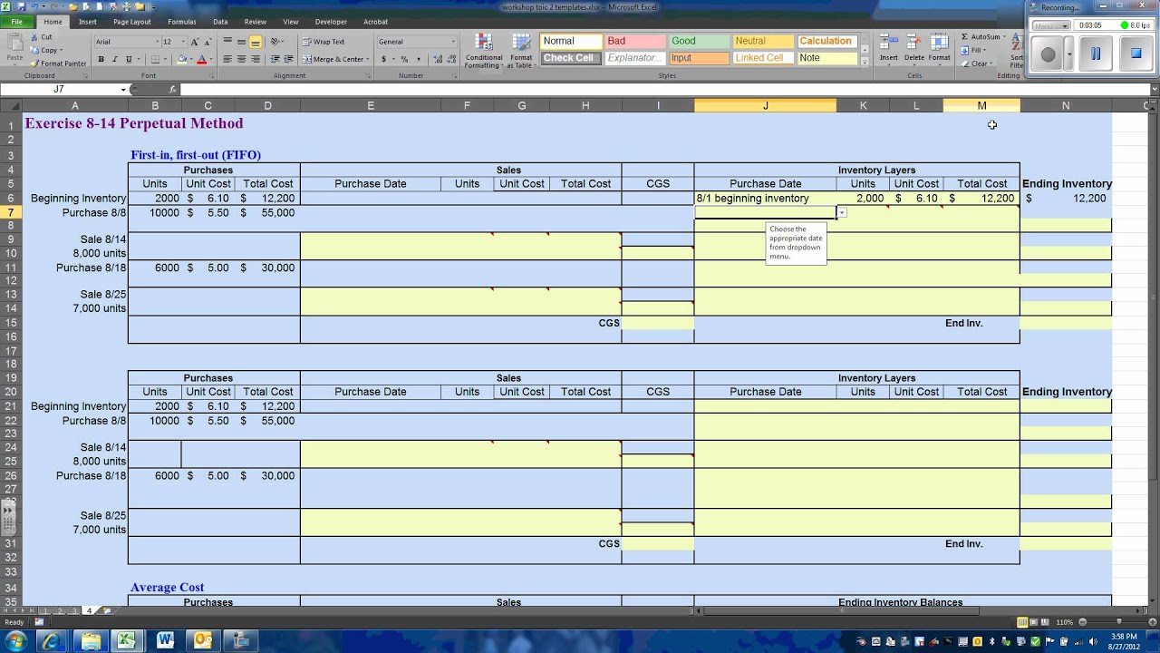 Perpetual Inventory Valuation using FIFO.wmv - YouTube