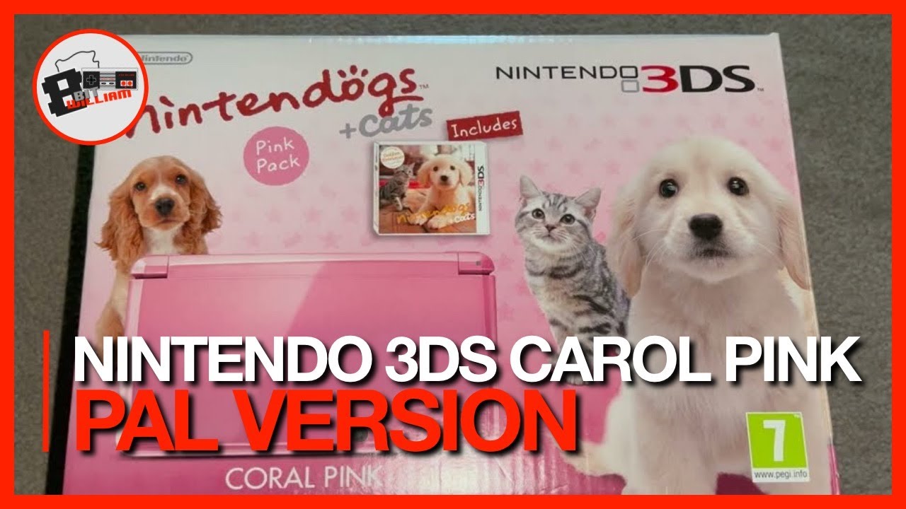 Nintendo 3DS Carol Pink Console + Nintendogs Pack Unboxing - UK Version ...