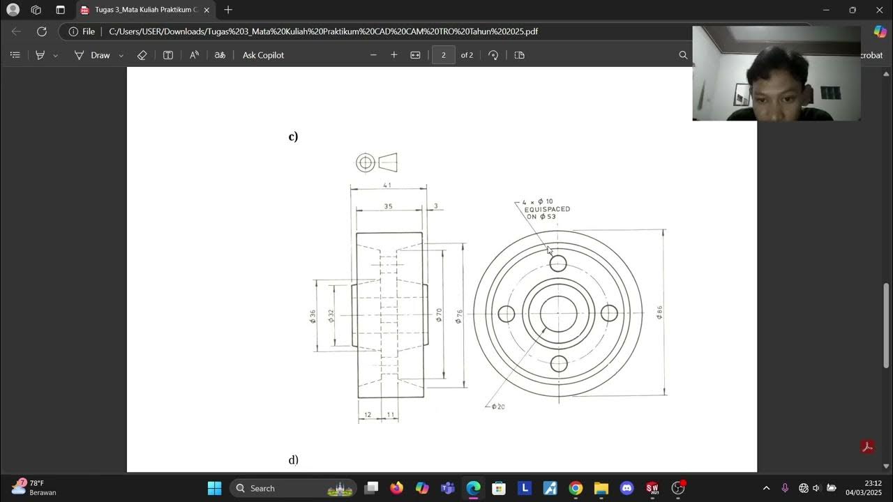 TUTORIAL SOLIDWORKS (Tugas CAD CAM) - YouTube