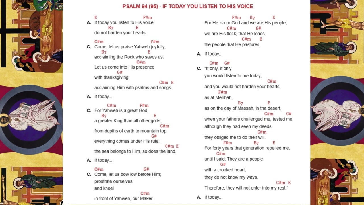 IF TODAY YOU LISTEN TO HIS VOICE / Song of Neocatechumenal Way - YouTube