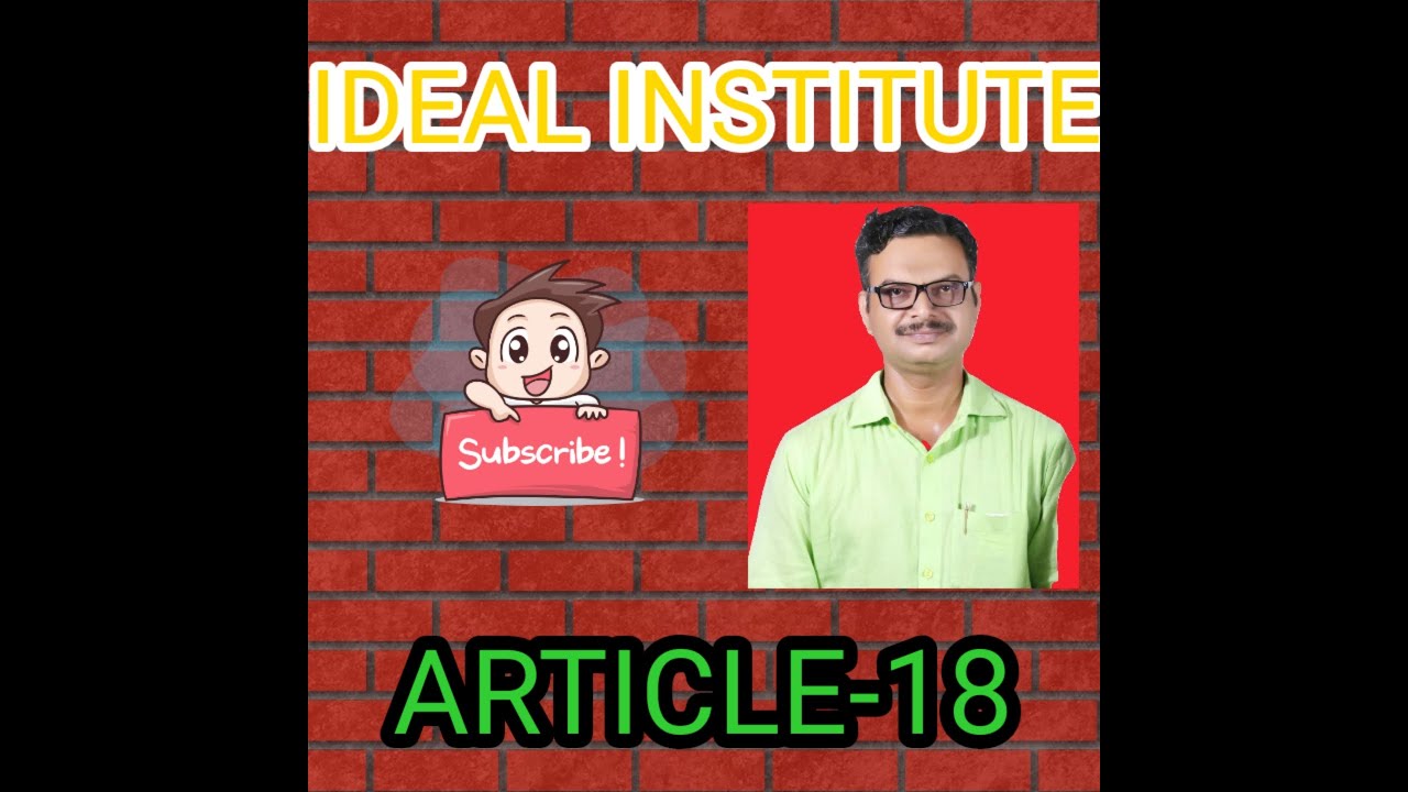 ARTICLE-18 ABOLITION OF TITLES - YouTube