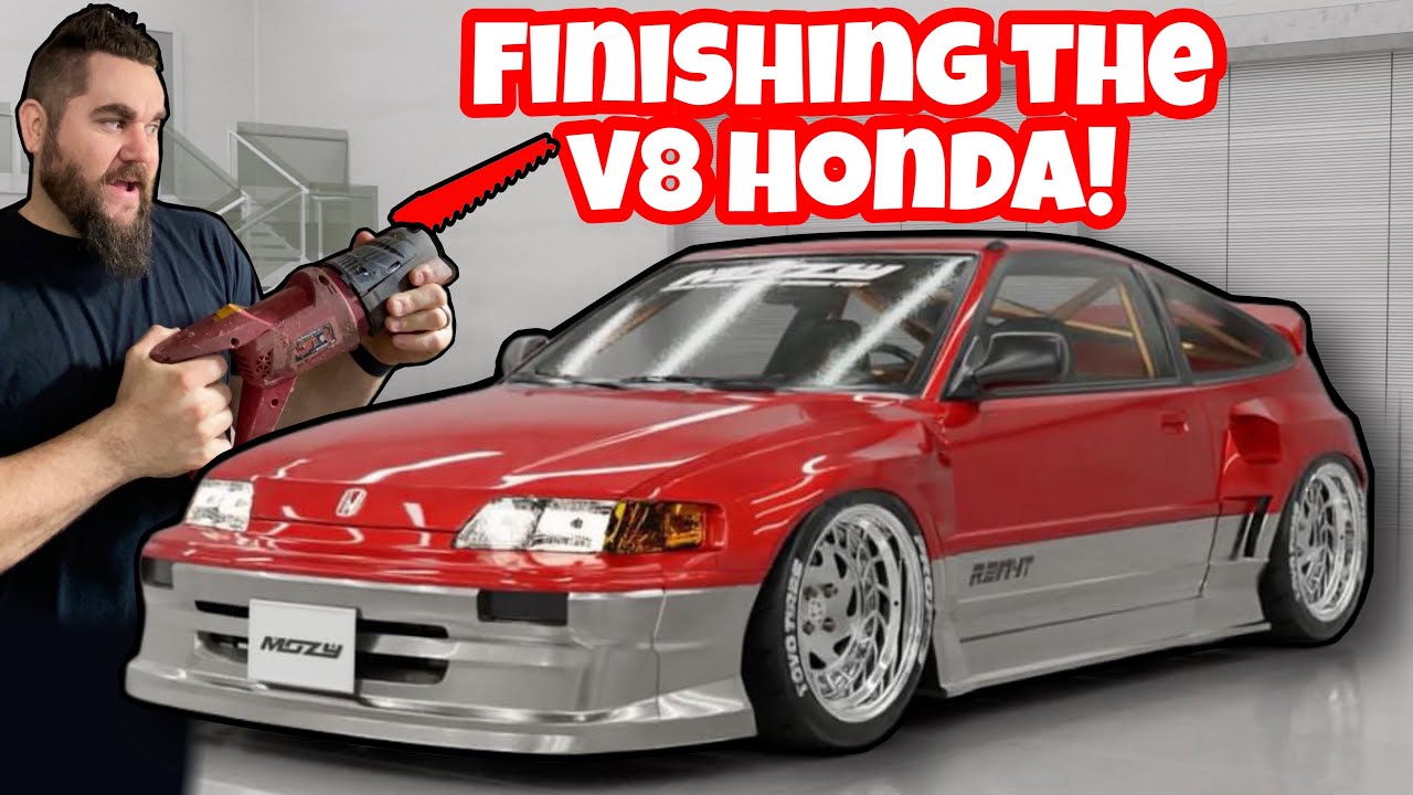 FINISHING THE 500HP WIDE BODY V8 HONDA CRX! WHAT COLOR SHOULD WE PAINT ...