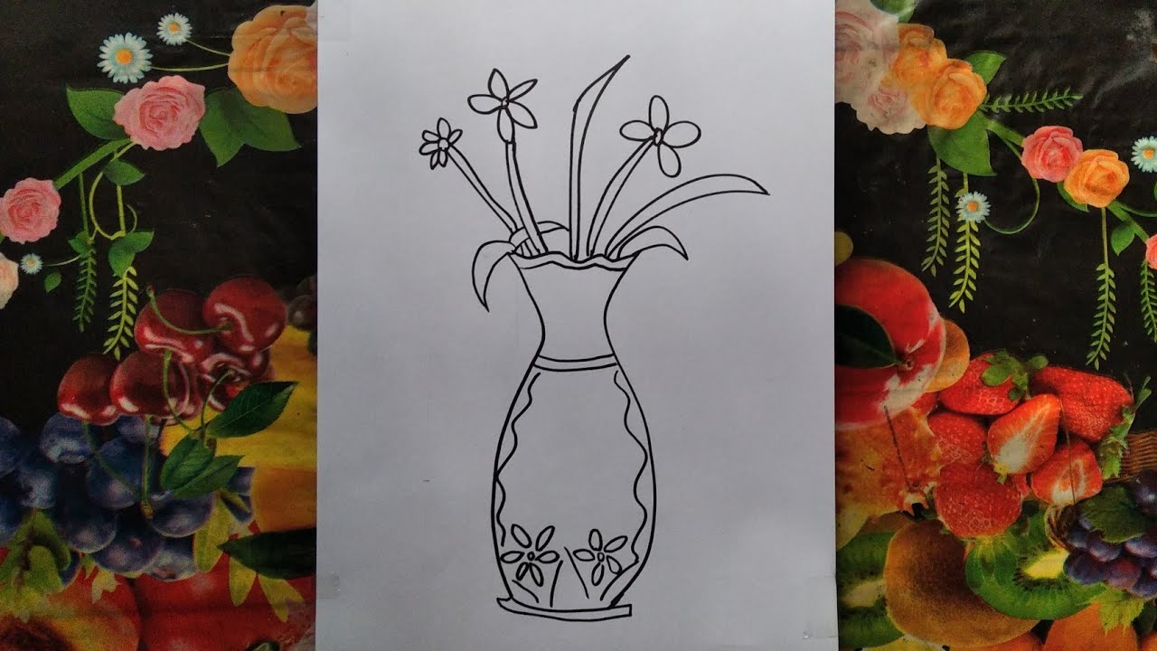 How to draw Tob & Flower easily | Easily drawing ideas - YouTube