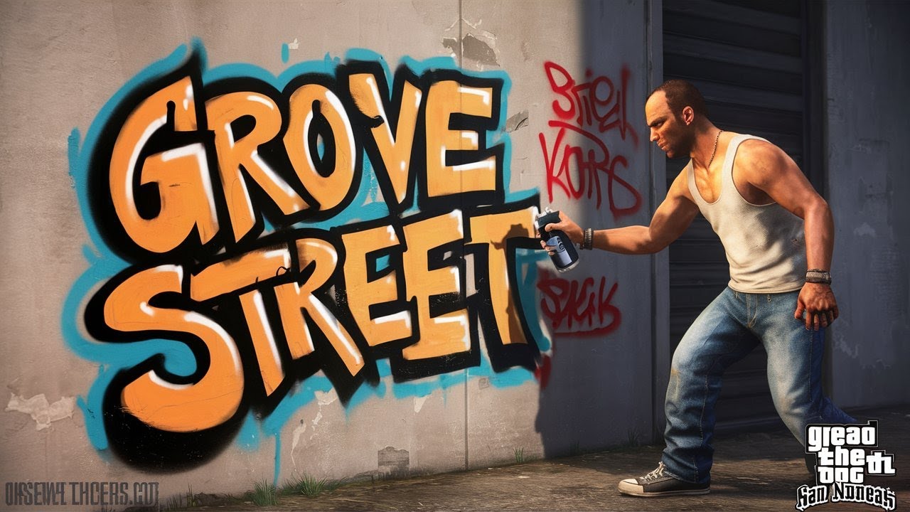 GTA San Andreas SPRAY (Grove Street) MISSION 3 #mrgaminggear #gta # ...