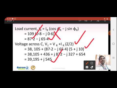 Lecture Video 10 18EE43 Module 3 Problems on Medium transmission line ...
