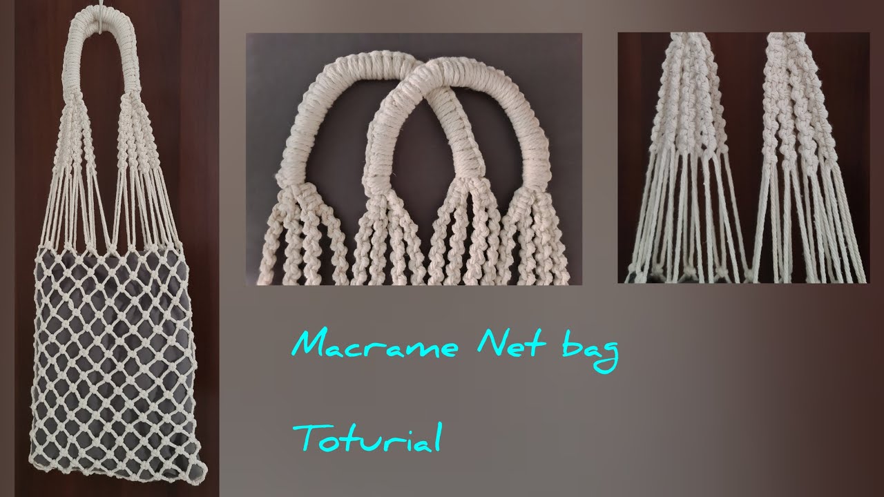 Macrame bag Macrame net bag tutorial Macrame tote bag new design Market bag Shopping bag Bucket ...