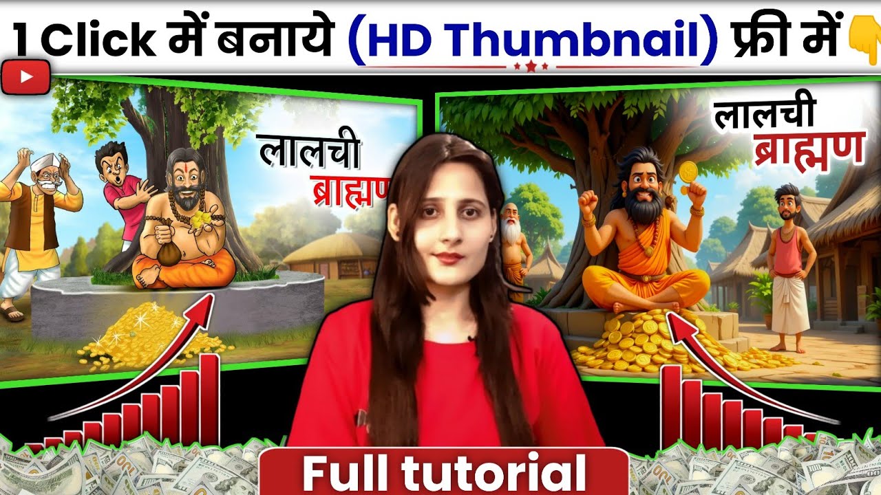 How to Create Viral HD Thumbnail 🎬 for Cartoon Video📸 using FREE AI ...