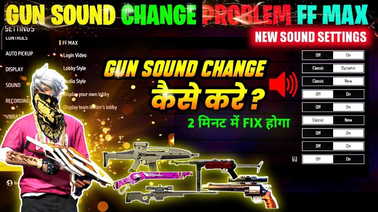 Free Fire Max Gun Sound Change Kaise Kare।How To Change Gun Sound In ...