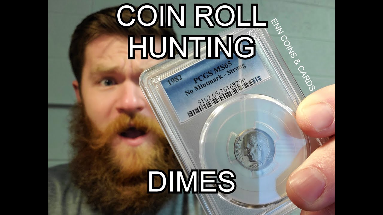 Coin Roll Hunting Rolls of Dimes from the Bank - YouTube