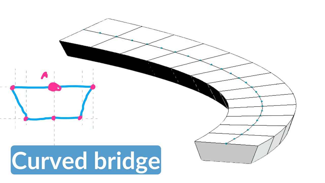 Revit adaptive family - A curved and sloped bridge superstructure - YouTube