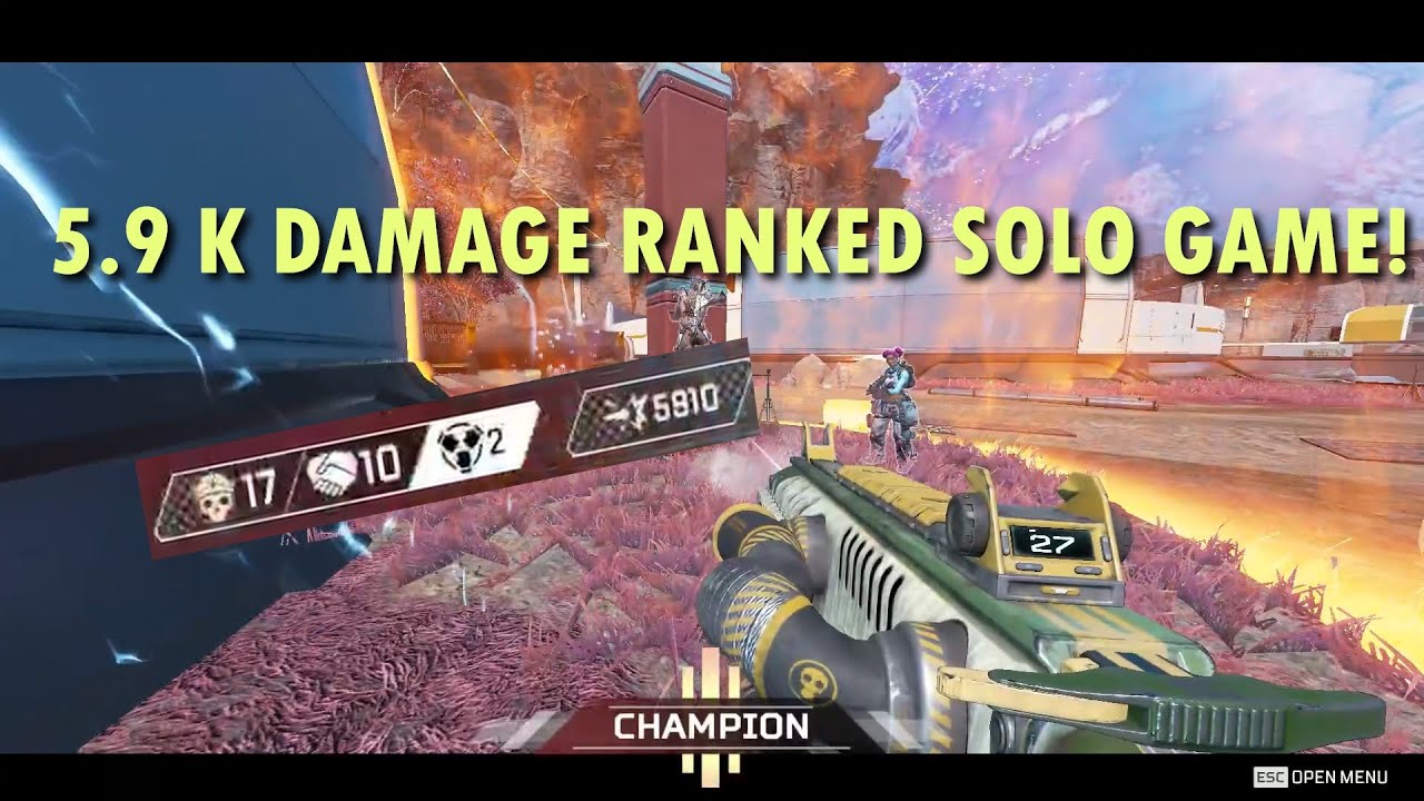 5.9K Damage Apex Solo Ranked Game! - YouTube
