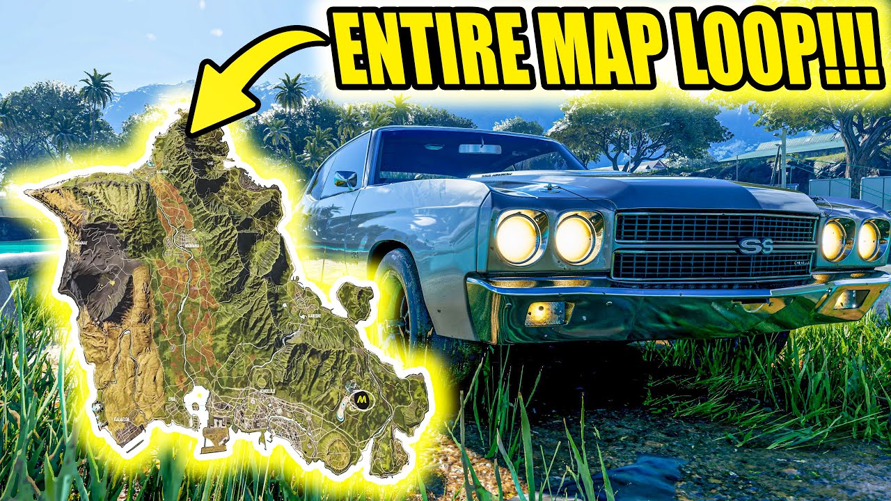 Driving around Entire Map of O'ahu Island in Crew Motorfest - YouTube