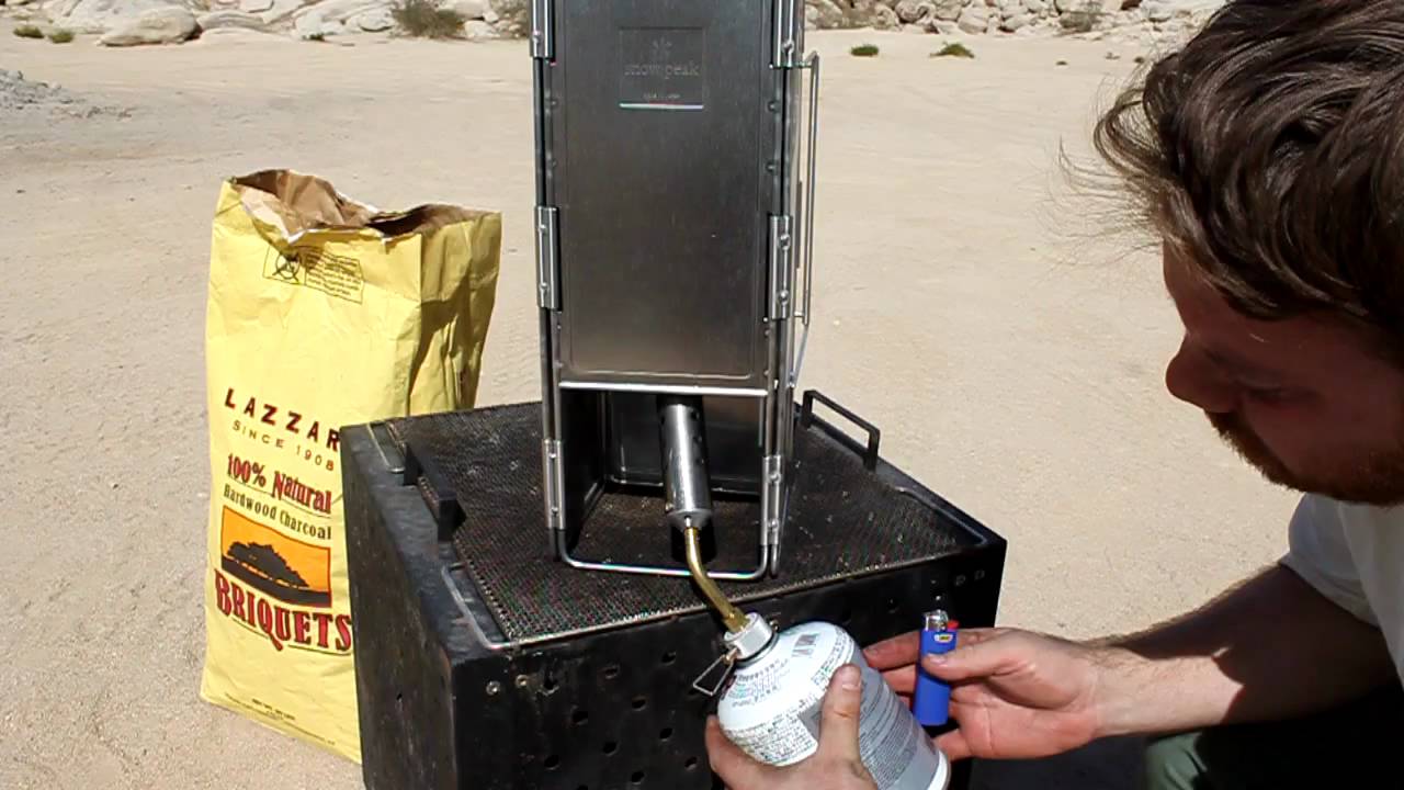 Snow Peak GigaPower Torch + Charcoal Starter - YouTube