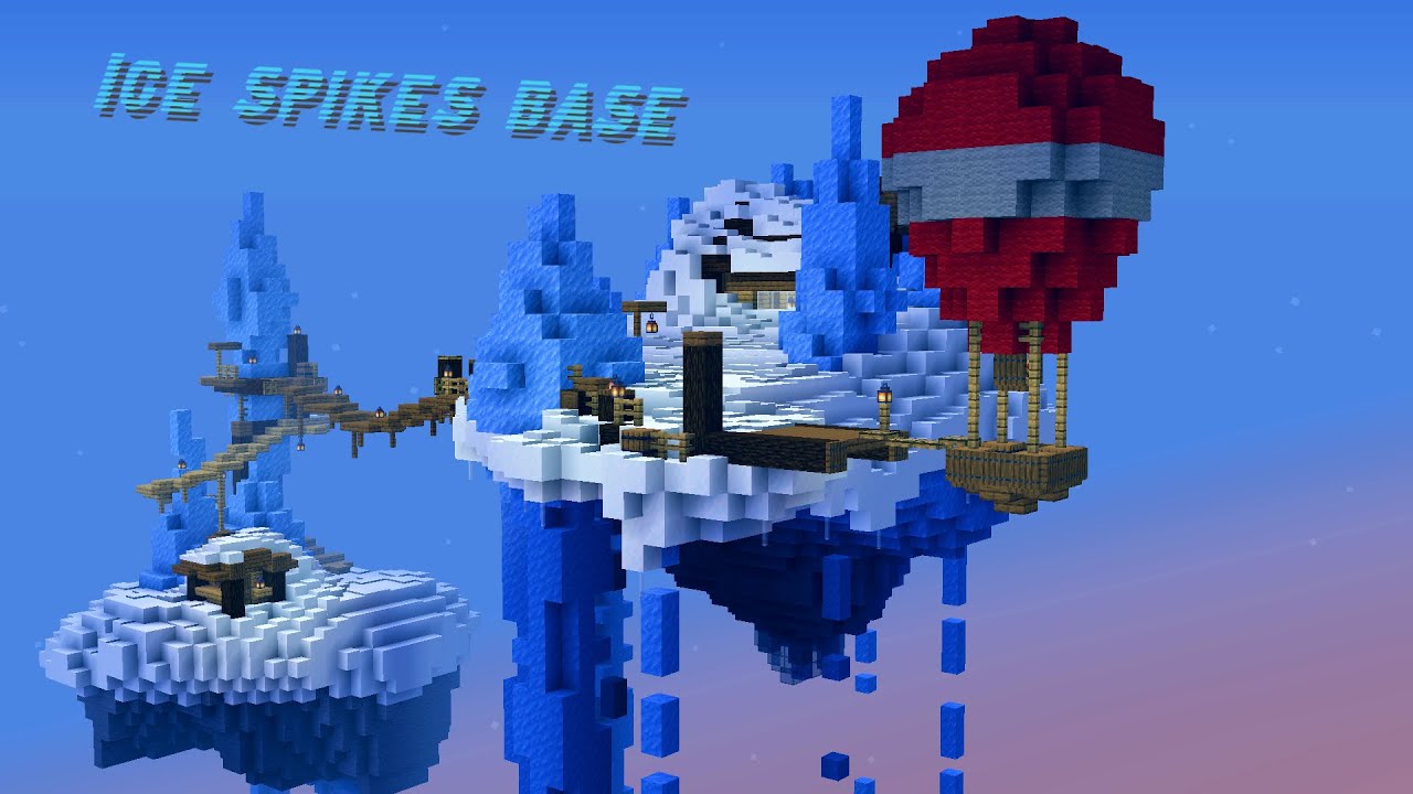 Minecraft ice spikes base - YouTube