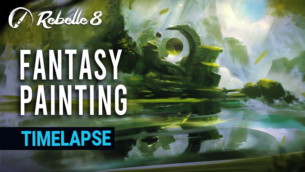 Rebelle 8 Pro - Fantasy Landscape with Digital Watercolor - Orvale Rest ...