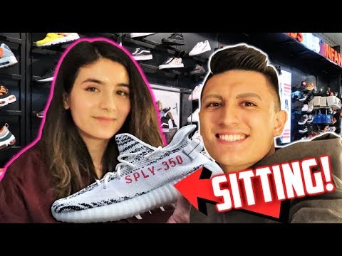 Yeezy Sneaker Shopping with my GIRLFRIEND! (THEY SITTING!) - YouTube