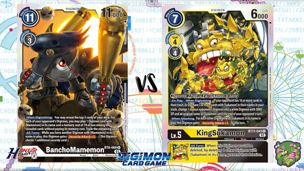 DIGIMON TCG: BanchoMamemon (Black) vs KingSukamon (Black) - YouTube
