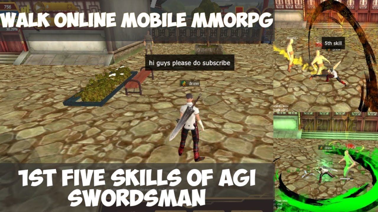 Walk Online Mobile: First 5 Skills of Agi Type Swordsman - YouTube