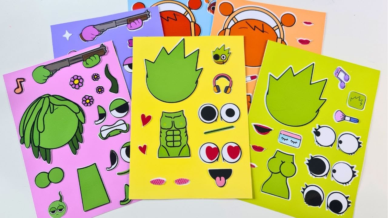 Sticker Book Decorating | INCREDIBOX SPRUNKI Sinner Edition with SIGMA ...