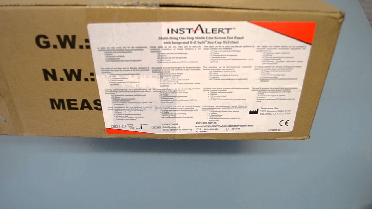 Integrated 10 panel E-Z Split Key Cup Drug Testing Kit -training packet ...