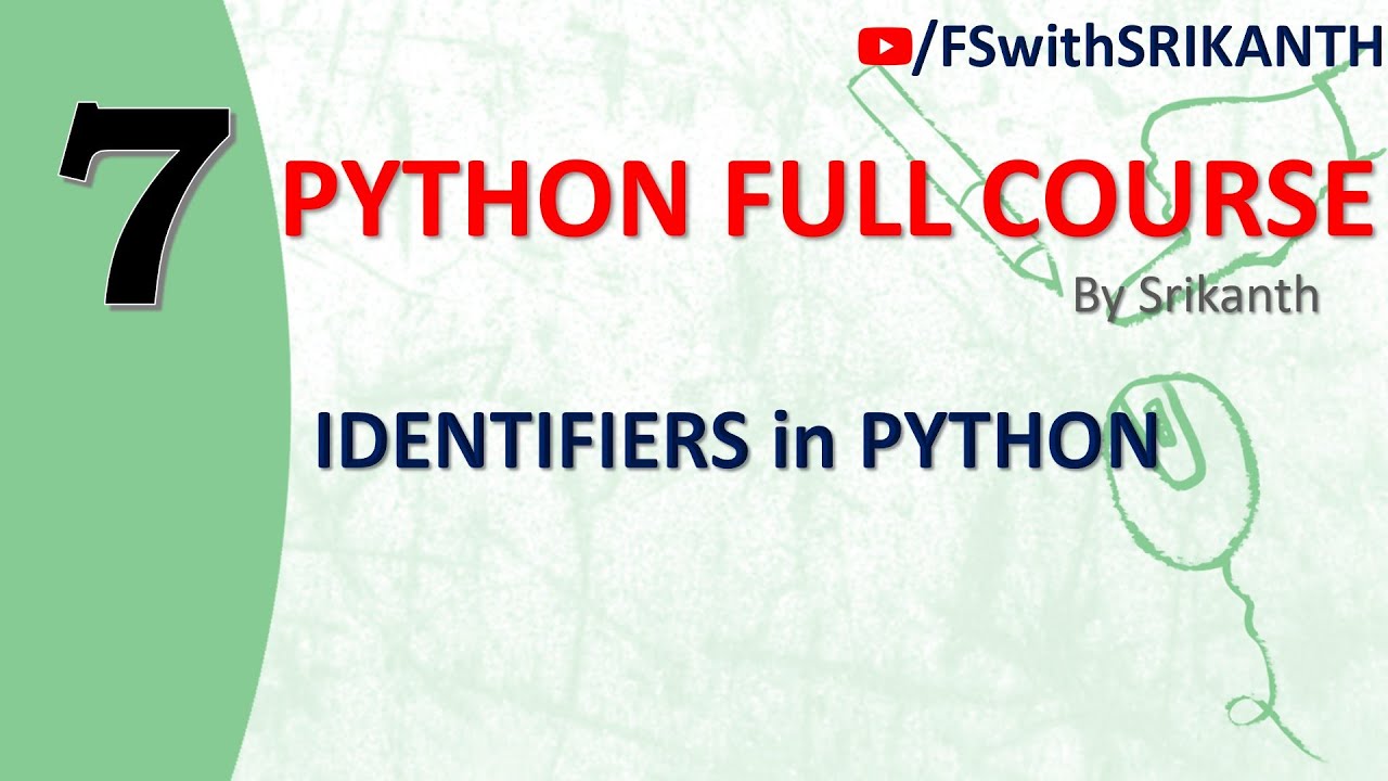 Python07 Identifiers In Python Python For Beginners