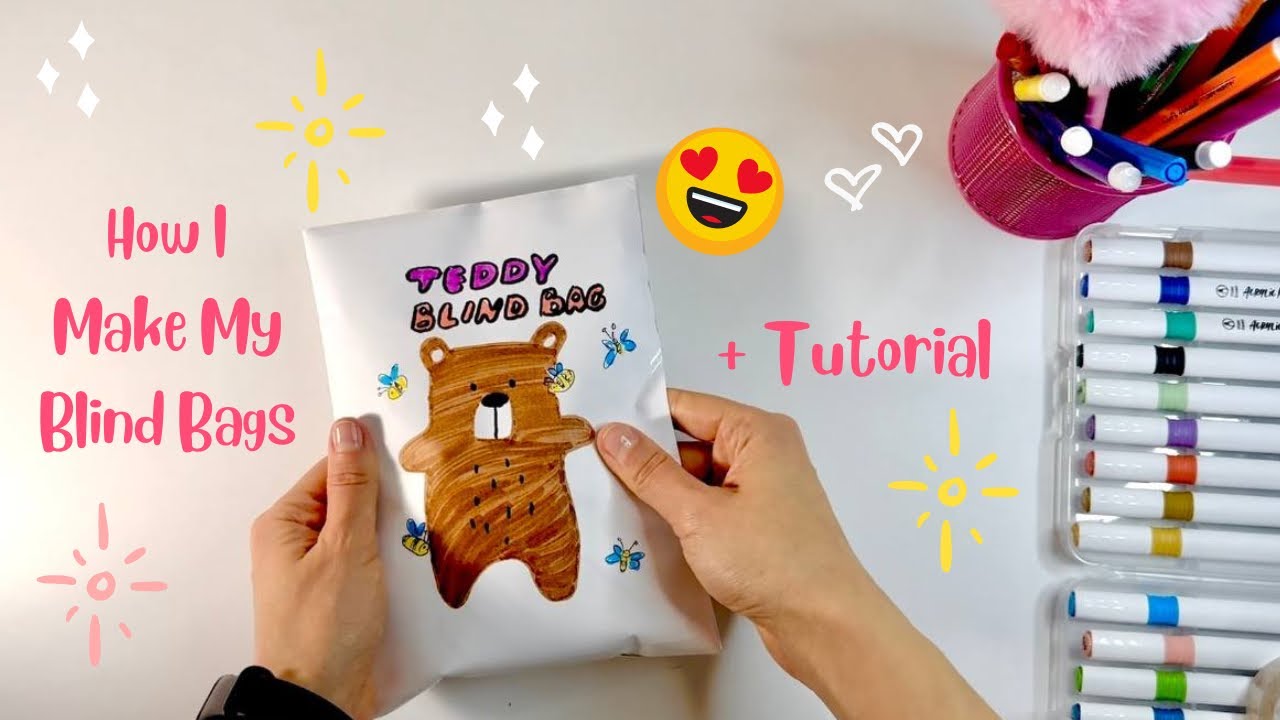 Bling bag unboxing 🧸 | How to make a blind bag + How to make paper ...