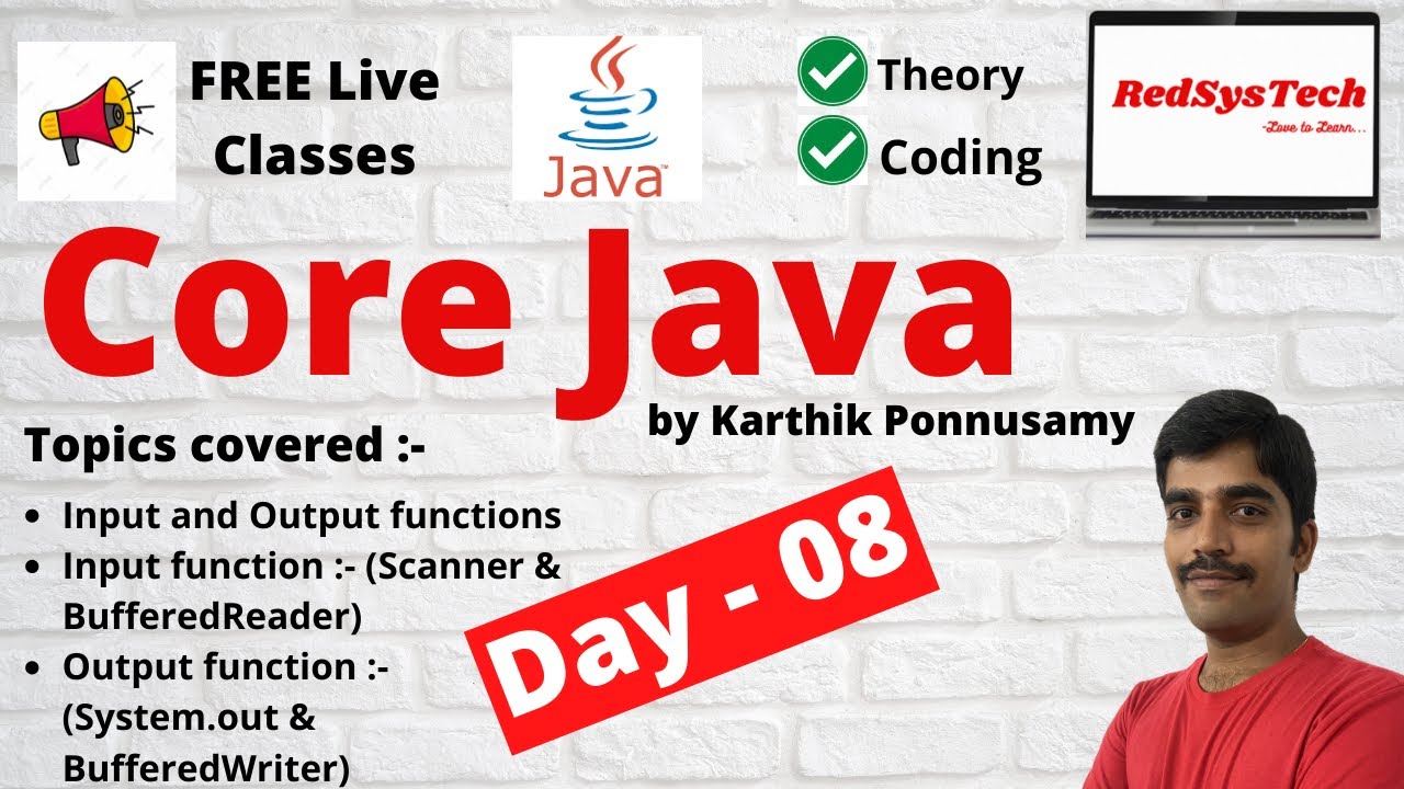 Core Java Basic Concepts Free Live Classes Day 08 Java Java