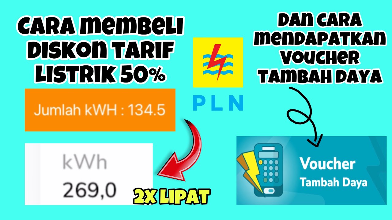Cara membeli listrik diskon 50% . Dan cara mendapatkan voucher tambah ...