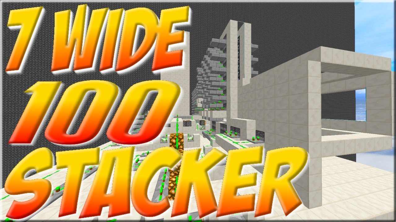 Minecraft 7 Wide 100 Stacker Cannon w/ TheProVidz - YouTube
