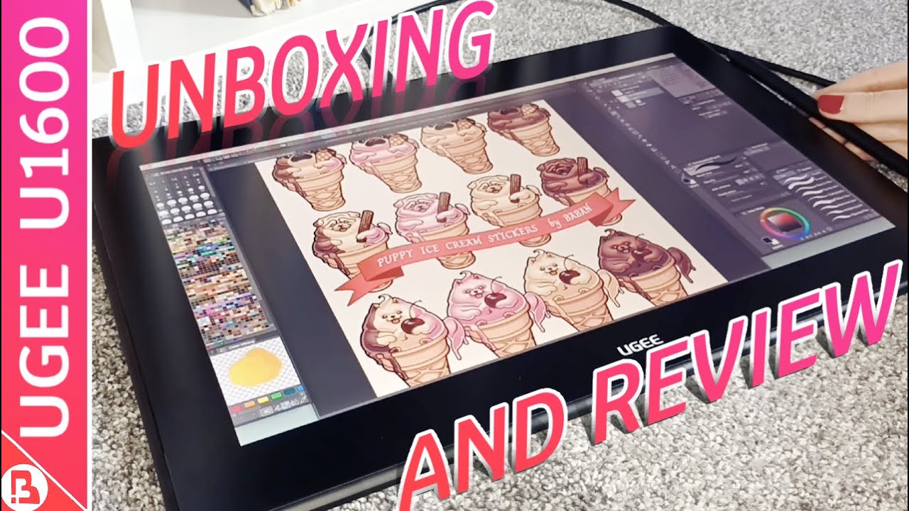 UGEE U1600 Pen Display Unboxing , Testing, and Review - Art Tablet ...