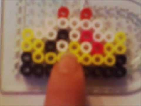 perler bead banana split - YouTube