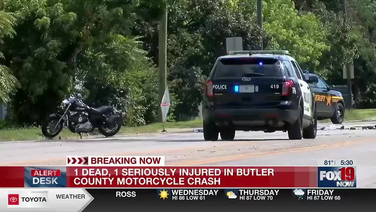One killed, one injured in Butler County motorcycle crash - YouTube