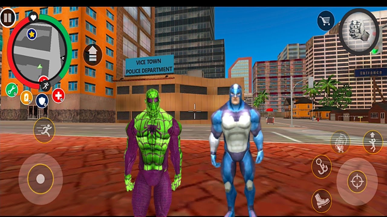 Rope hero Vice Town 2 vegas crime city #2 - Android Gameplay - YouTube