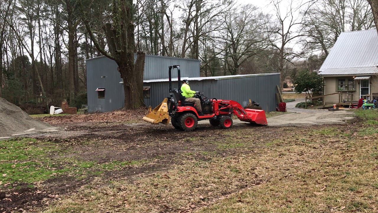 Spreading 18 tons of crusher run part 1 - YouTube